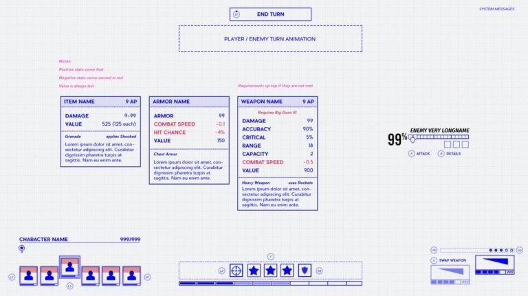 How do you make a videogame ui ux Wireframe, Part 1